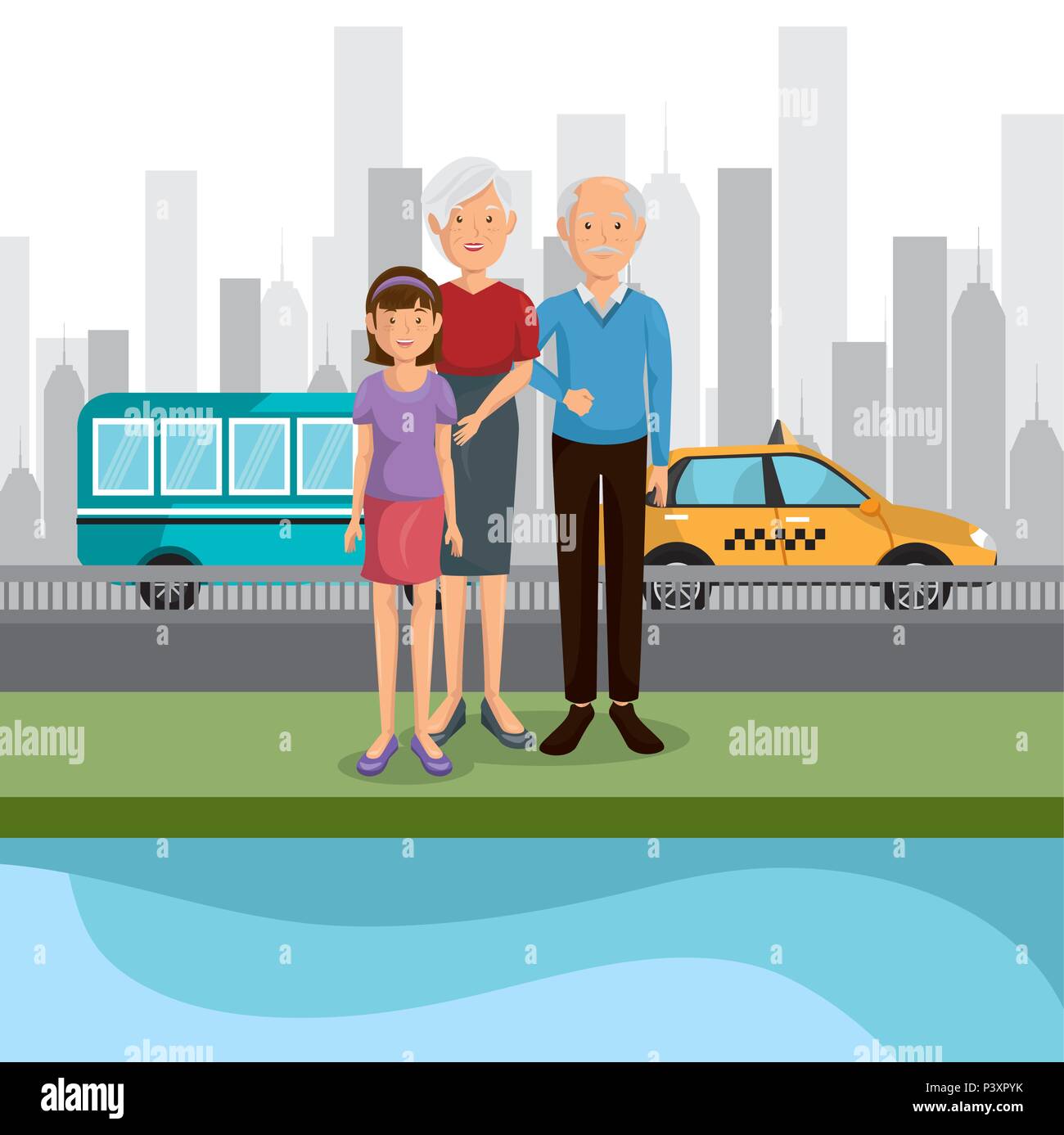 family members outdoors characters Stock Vector Image & Art - Alamy