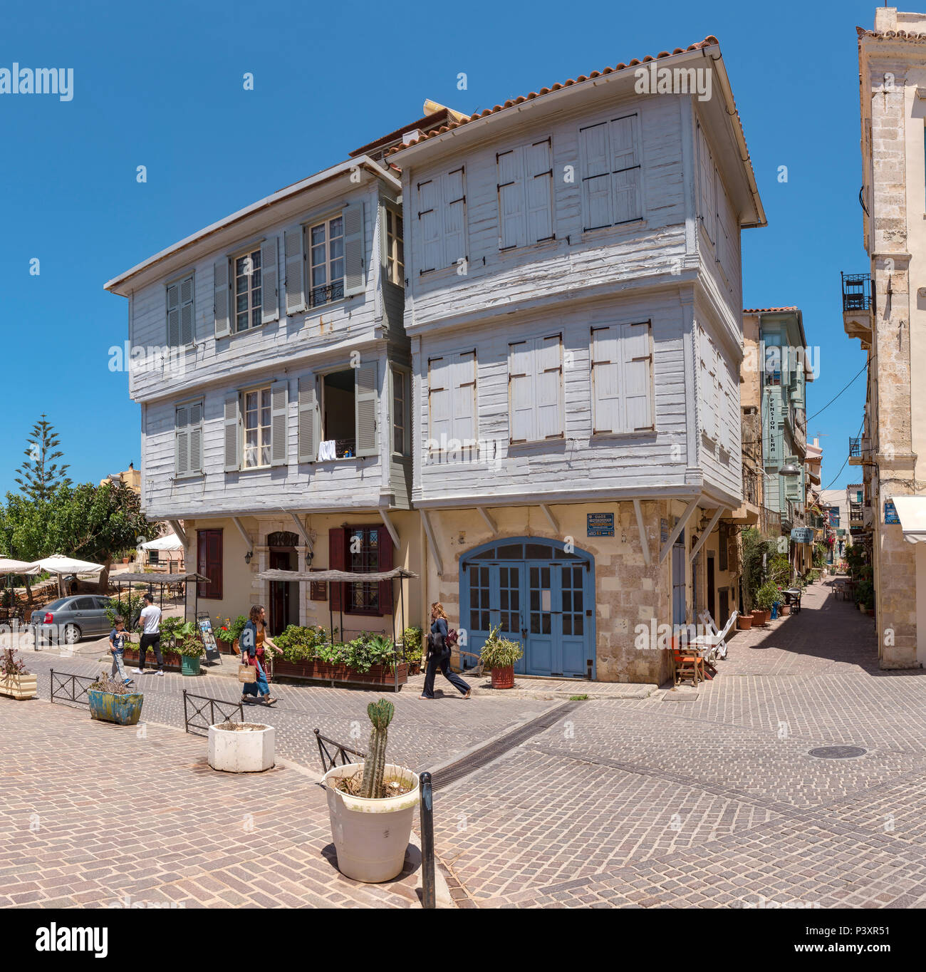 Ancient houses with Ottoman bay windows or oriel Stock Photo - Alamy