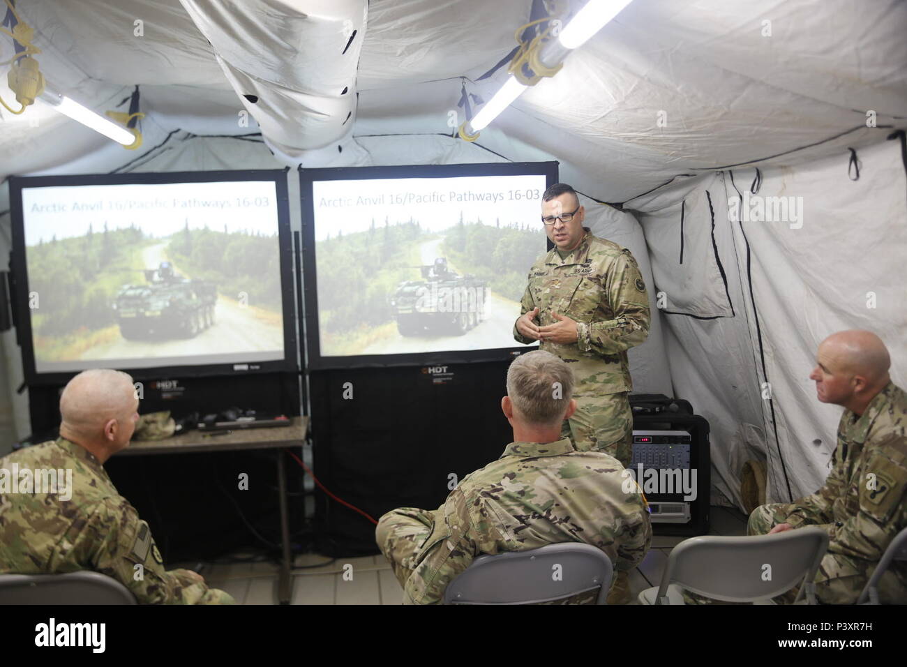 Brig. Gen. John Haley, commander, and Command Sgt. Maj. Roy Rocco 593rd ...