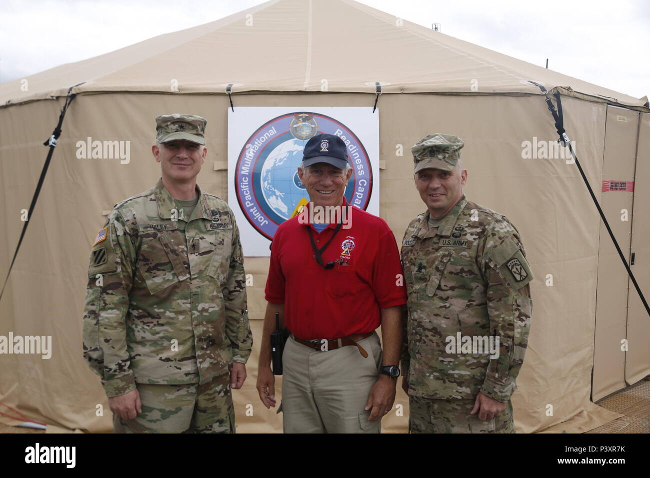 Brig. Gen. John Haley (left), commander, and Command Sgt. Maj. Roy ...