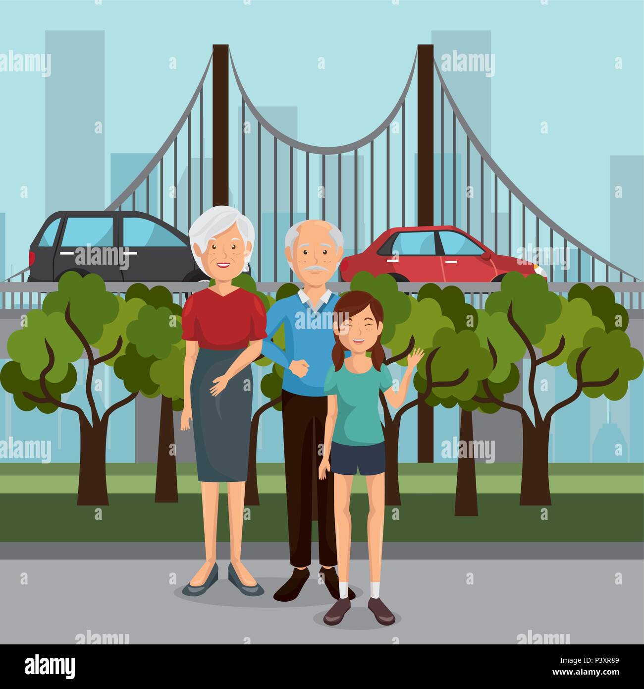 family members outdoors characters Stock Vector Image & Art - Alamy