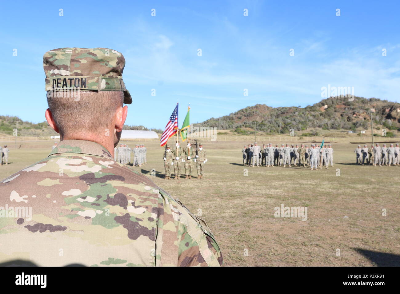 U.S. Army Lt. Col. Andrew Deaton addresses Soldiers of the 525th ...