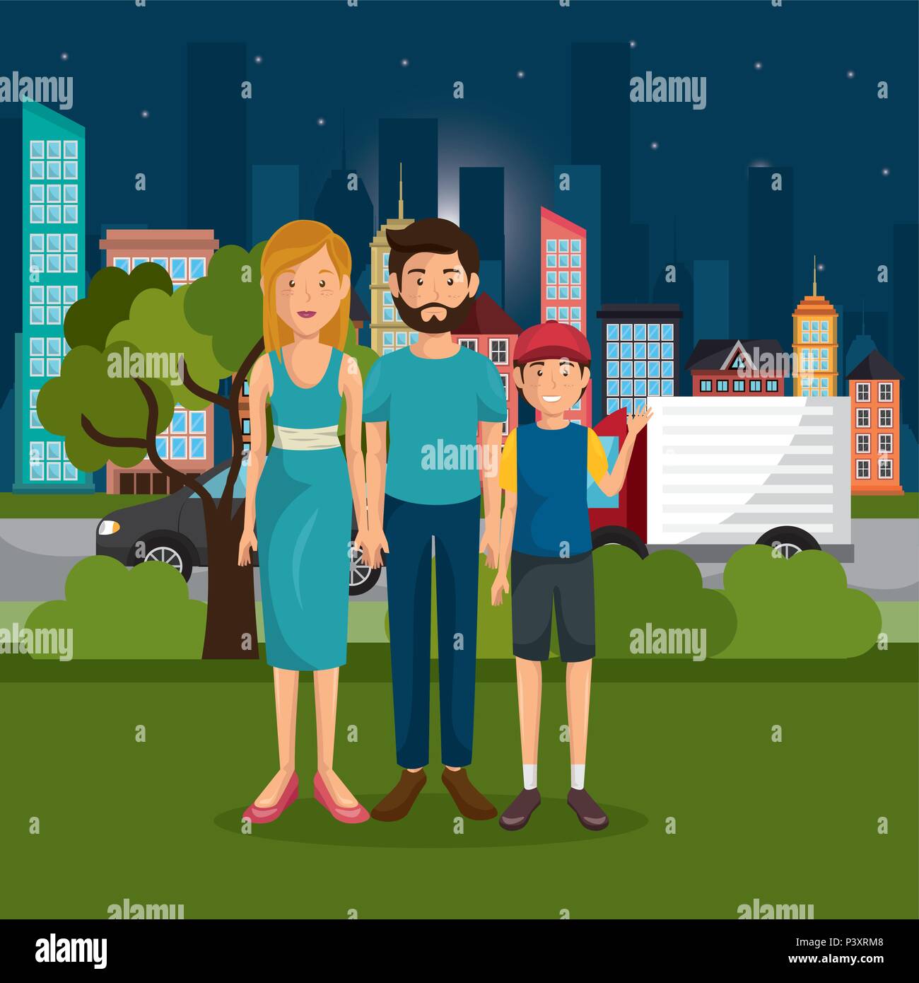 family members outdoors characters Stock Vector Image & Art - Alamy