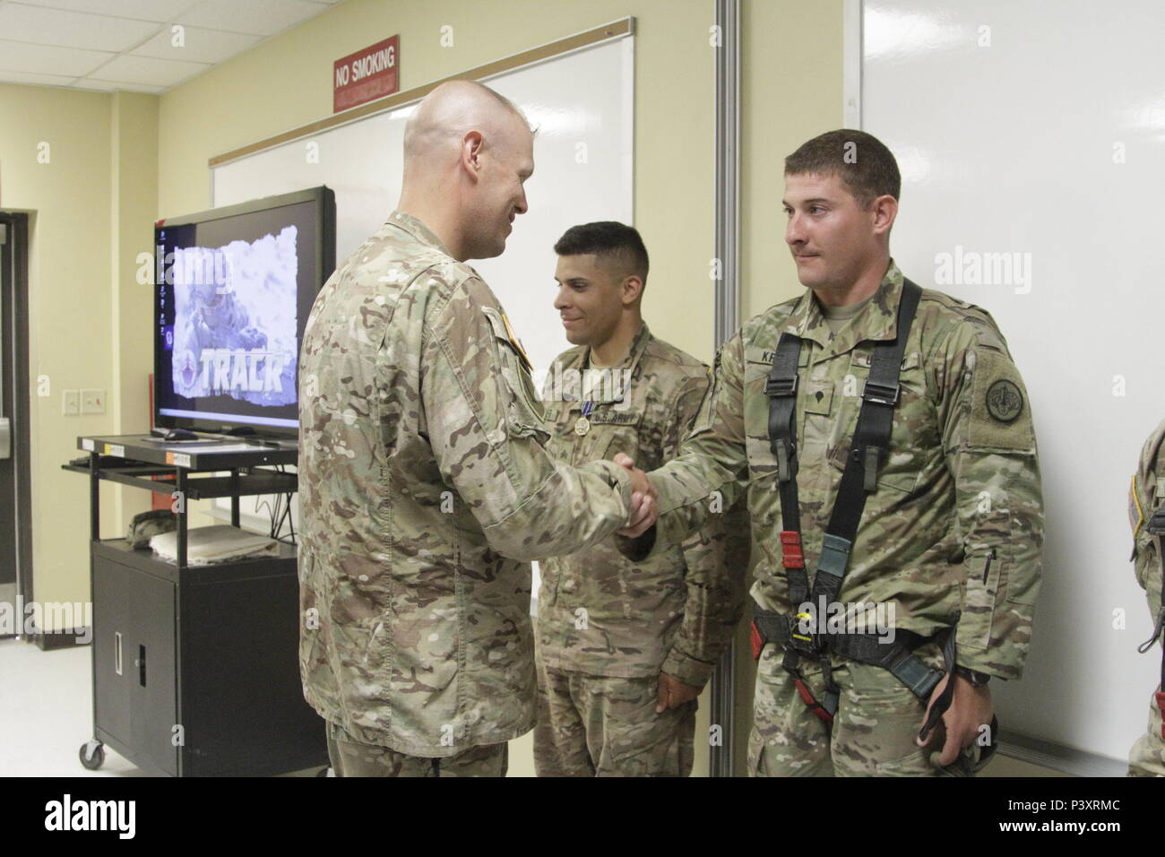 Spc. Colter Krohn, a combat engineer with 2nd platoon, 43rd Combat Engineer Company “Sapper ...
