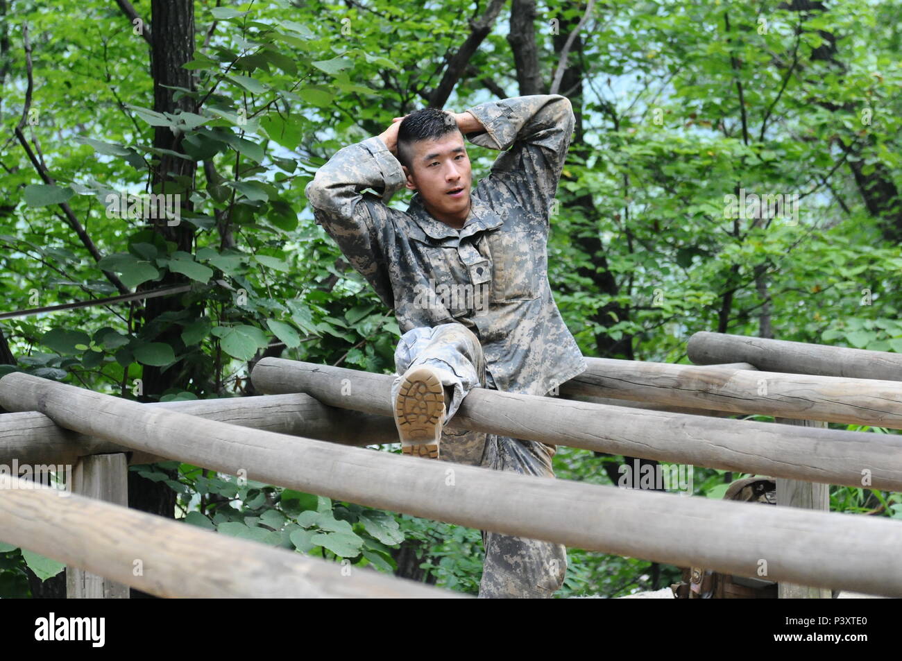 Spc. Minho Park, a New York city native assigned as an Unit Supply ...