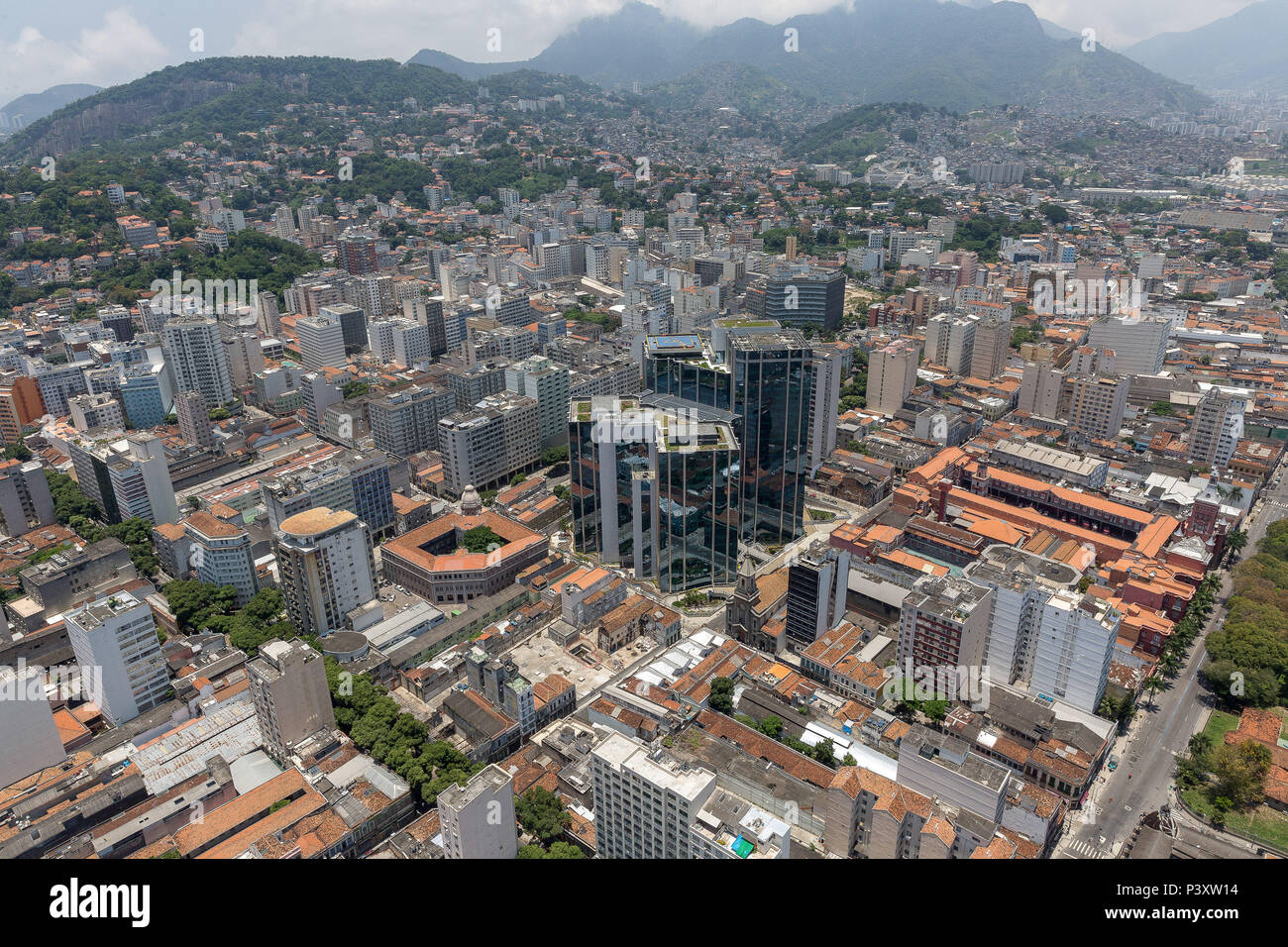Vista aérea do centro do Rio de Janeiro Stock Photo - Alamy