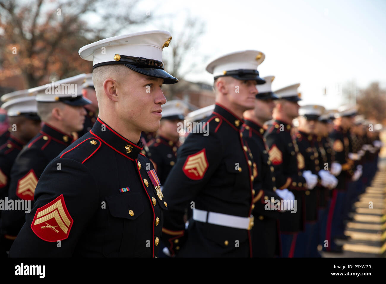 A graduation ceremony is held on behalf of U.S. Marines attached to Marine Corps Embassy ...
