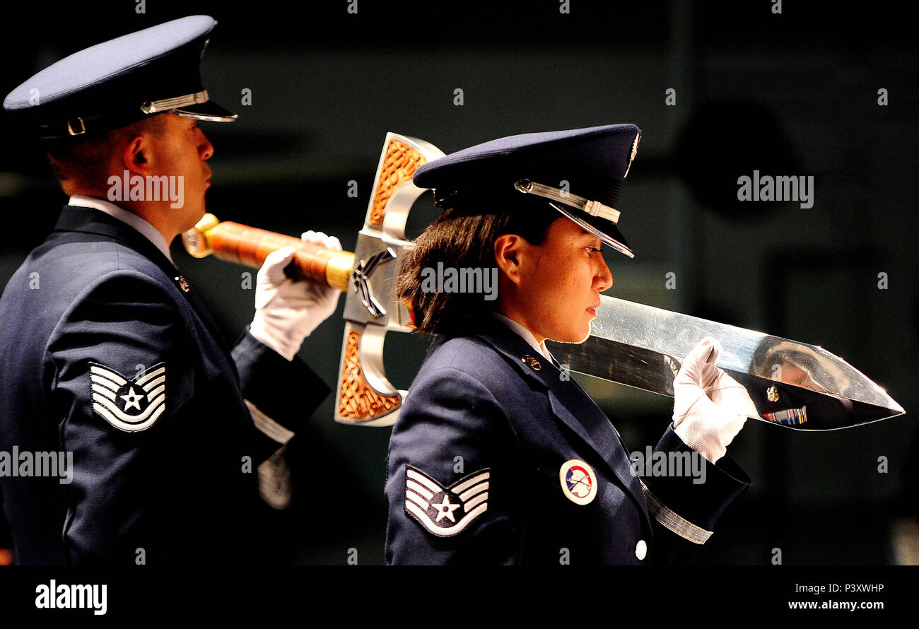 U.S. Air Force Honor Guard members Tech. Sgt. Juan Garcia and Staff Sgt ...
