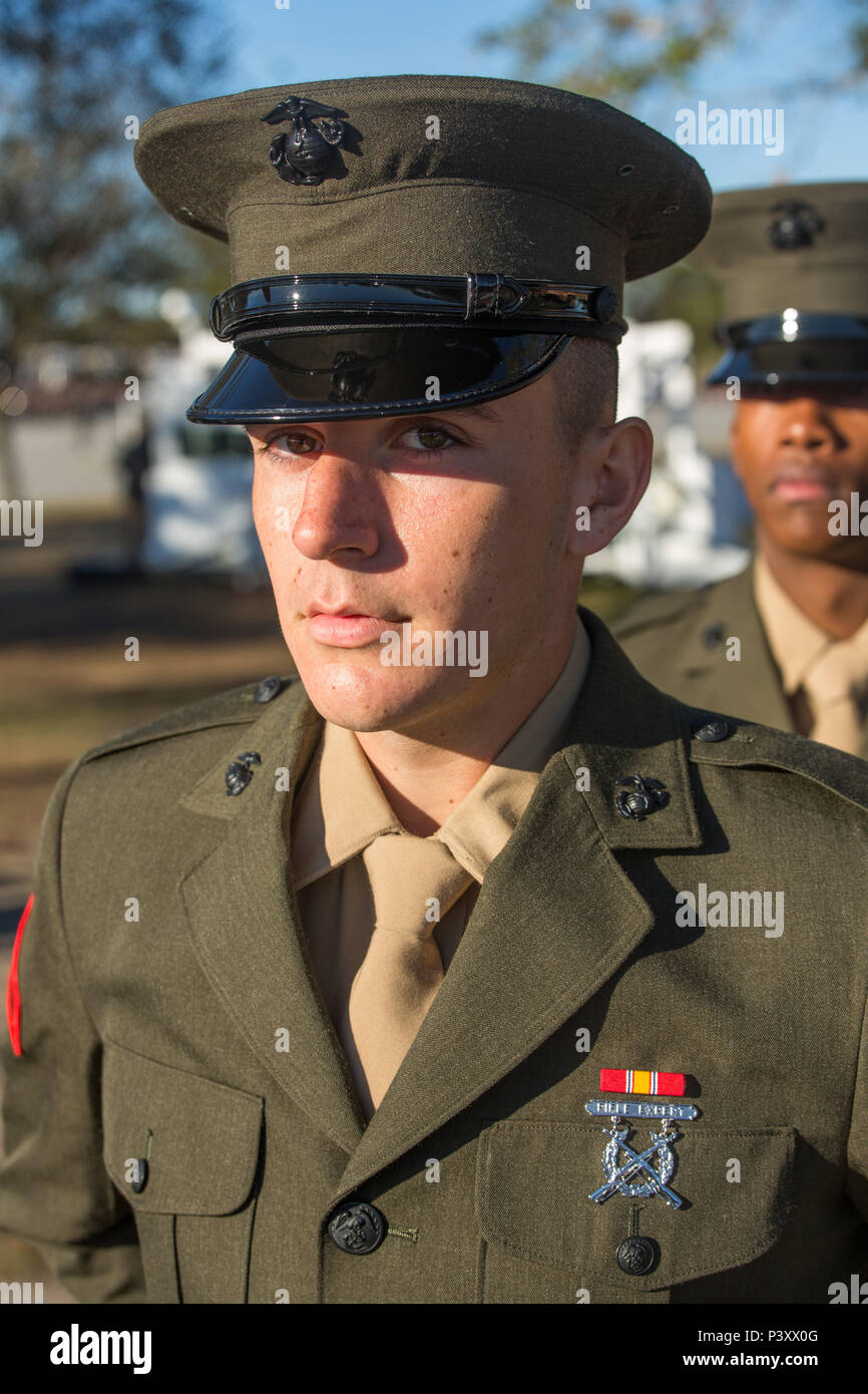 Pfc. Matthew C. Bergin, with Platoon 3098, India Company, 3rd Recruit ...