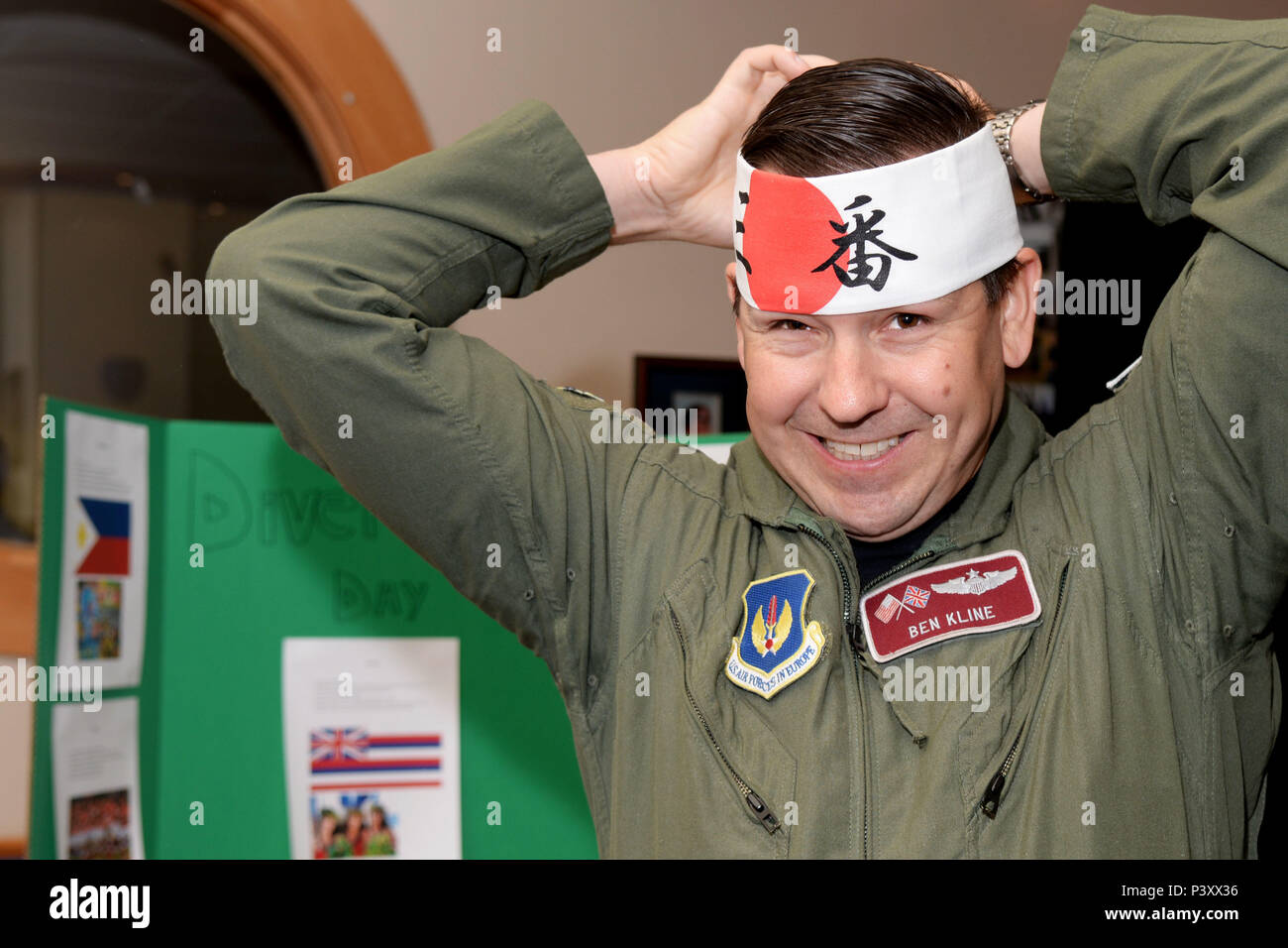 U.S. Air Force Maj. Benjamin Kline, 100th Air Refueling Wing command ...