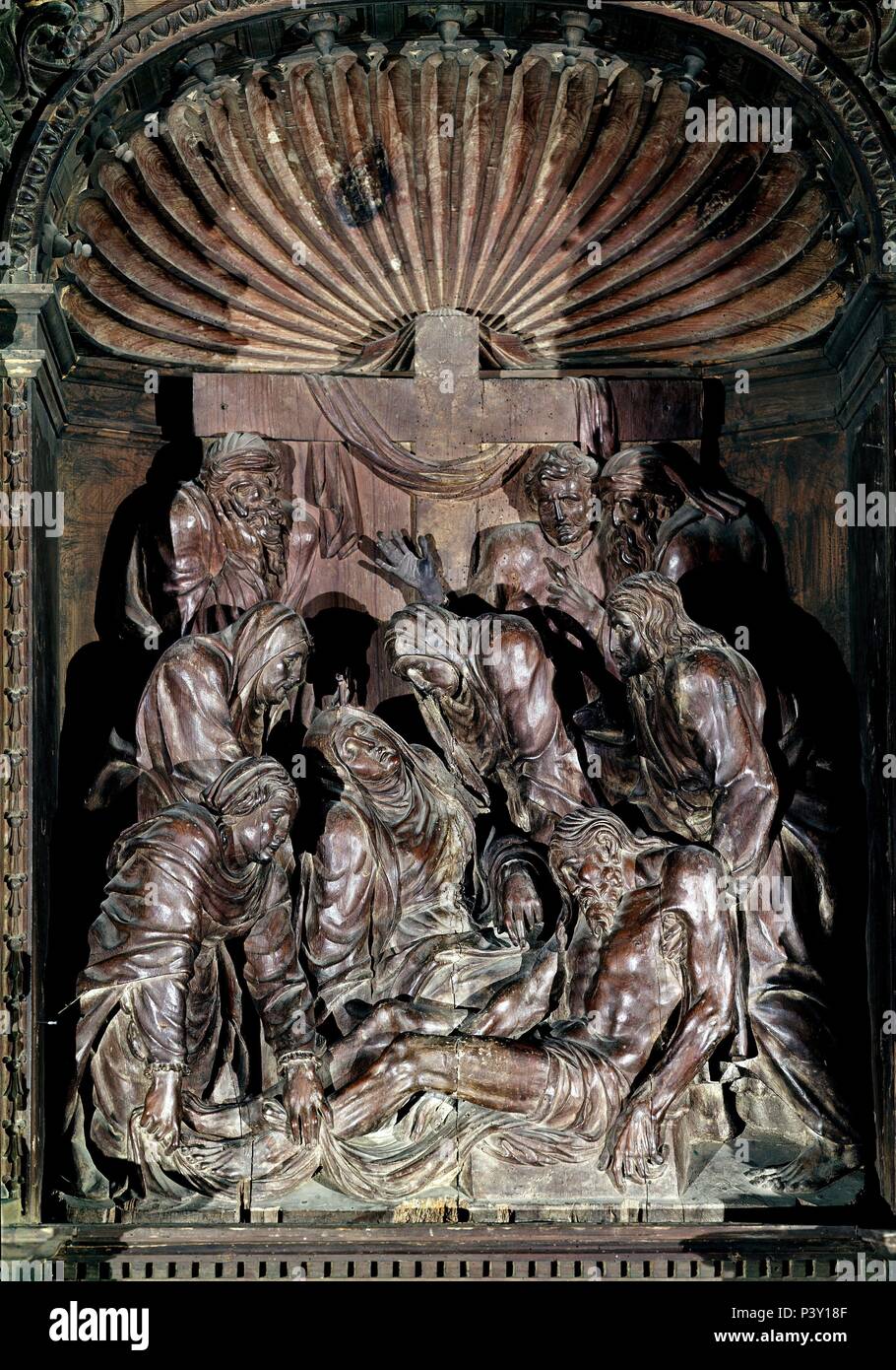 RETABLO MAYOR-DET PREDELA. Location: CATEDRAL, TERUEL, SPAIN Stock ...