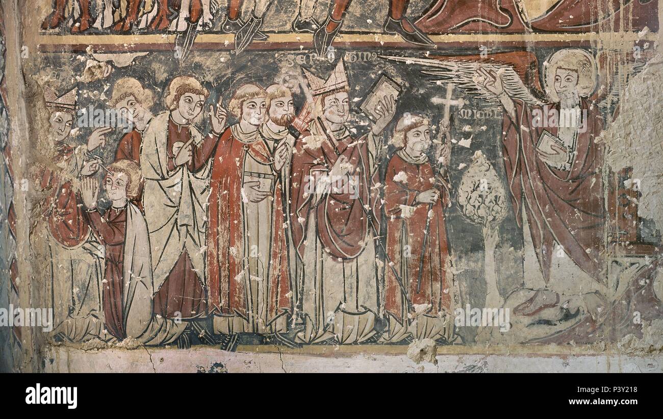 PINTURA MURAL S XIII. Location: ST. MICHAEL'S CHURCH, BARLUENGA, HUESCA ...