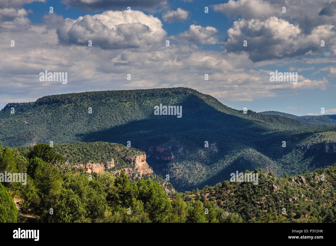 Overlook of the Becker Butte and the Salt River in the Fort Apache ...