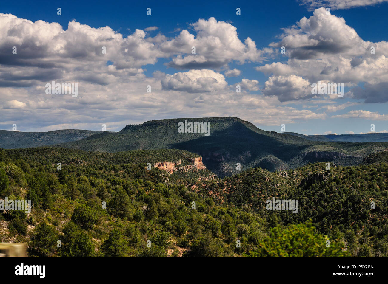 Overlook of the Becker Butte and the Salt River in the Fort Apache ...