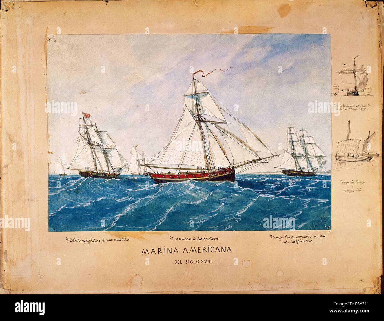 BALANDRA DE FULIBUSTEROS AMERICANA - SIGLO XVIII - BARCO PIRATA ...