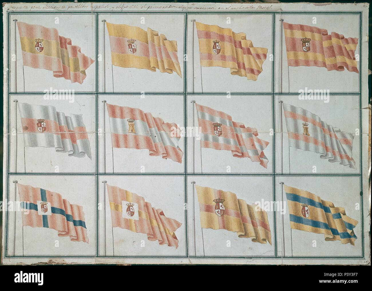 PROPUESTAS PARA LA ELECCION DE LA BANDERA ESPAÑOLA PRESENTADAS AL REY ...