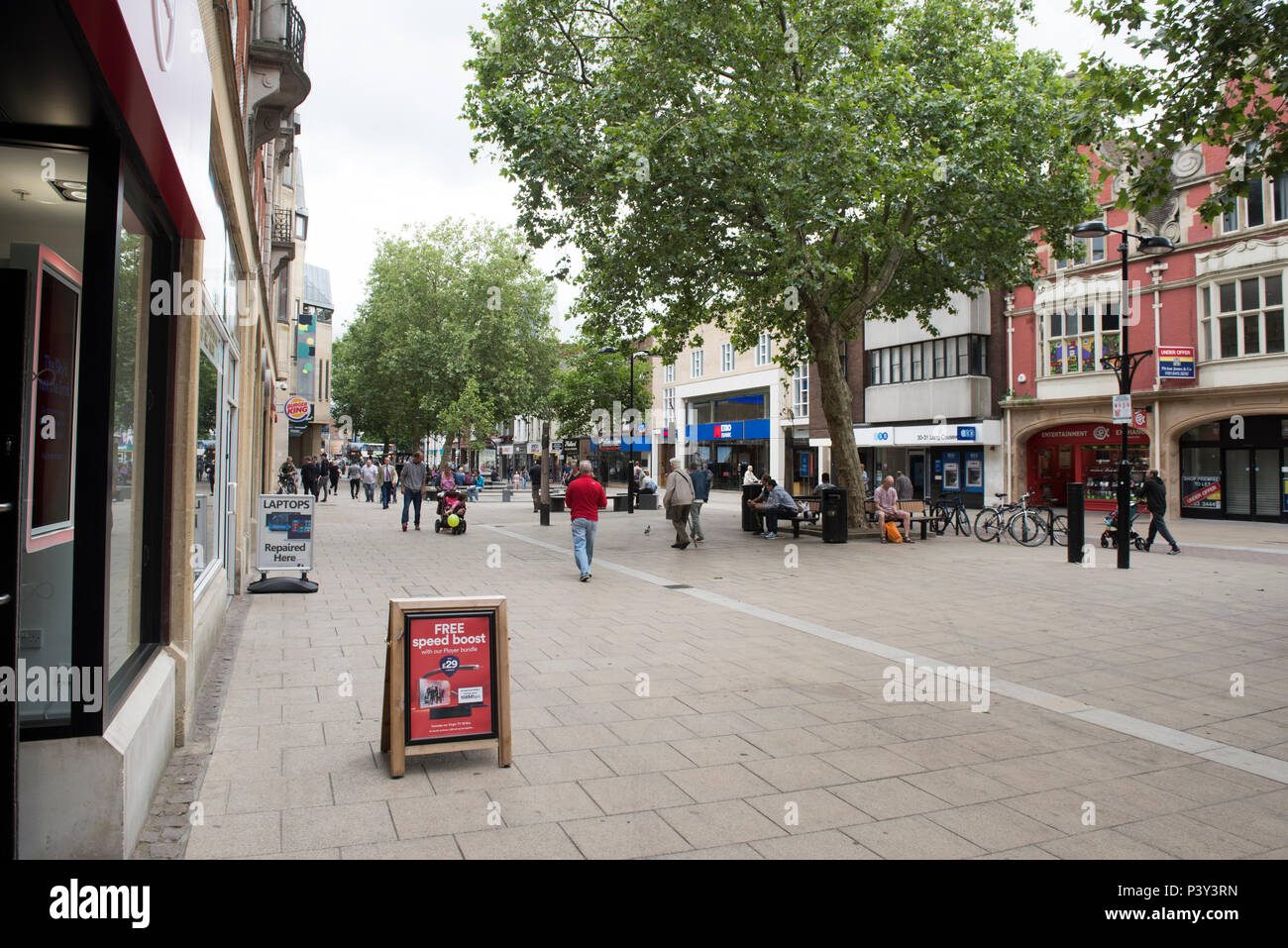 The Shopping Centre in Peterborough, Cambridgeshire England UK Stock ...