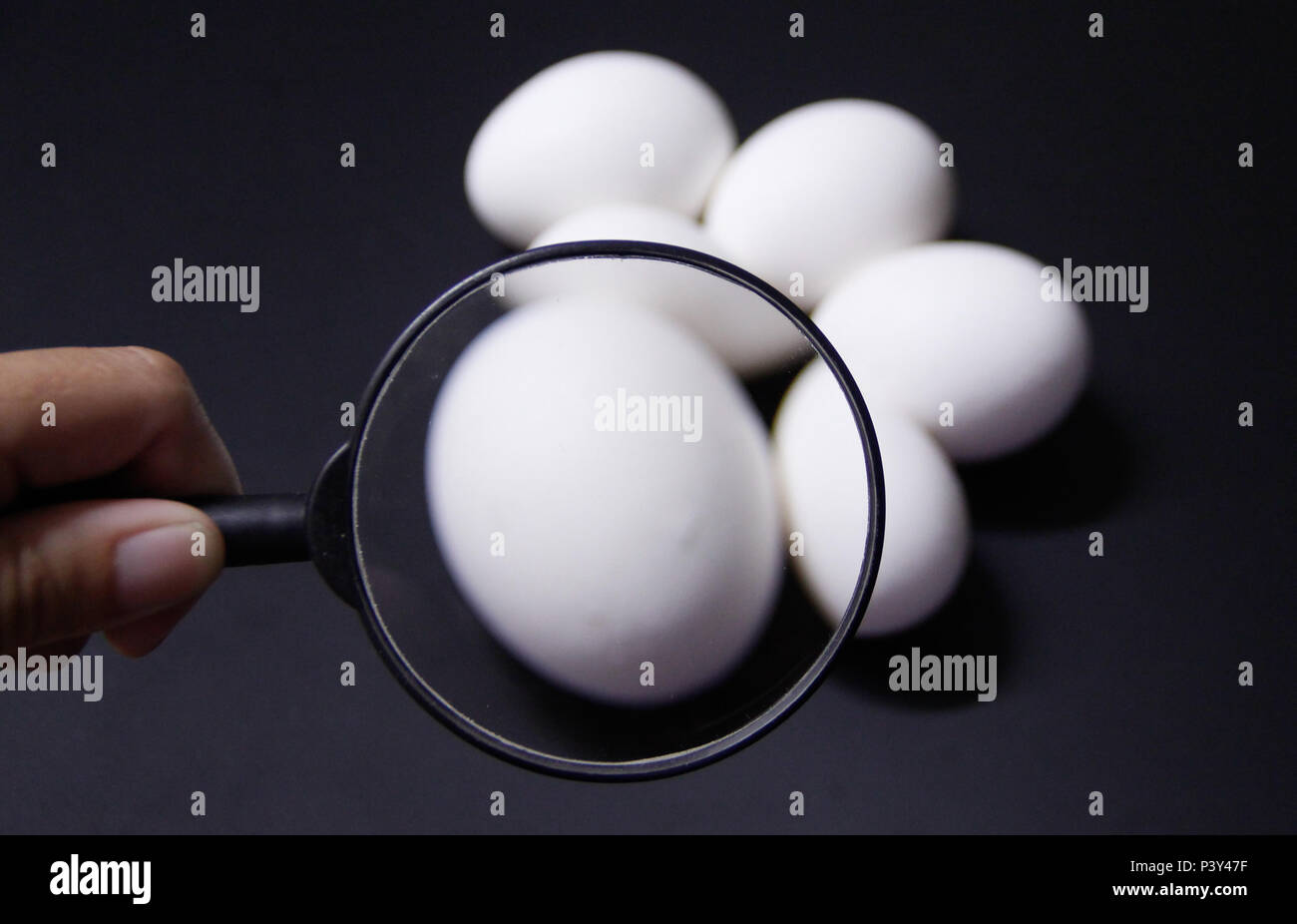 Objeto ampliado com lupa Stock Photo - Alamy