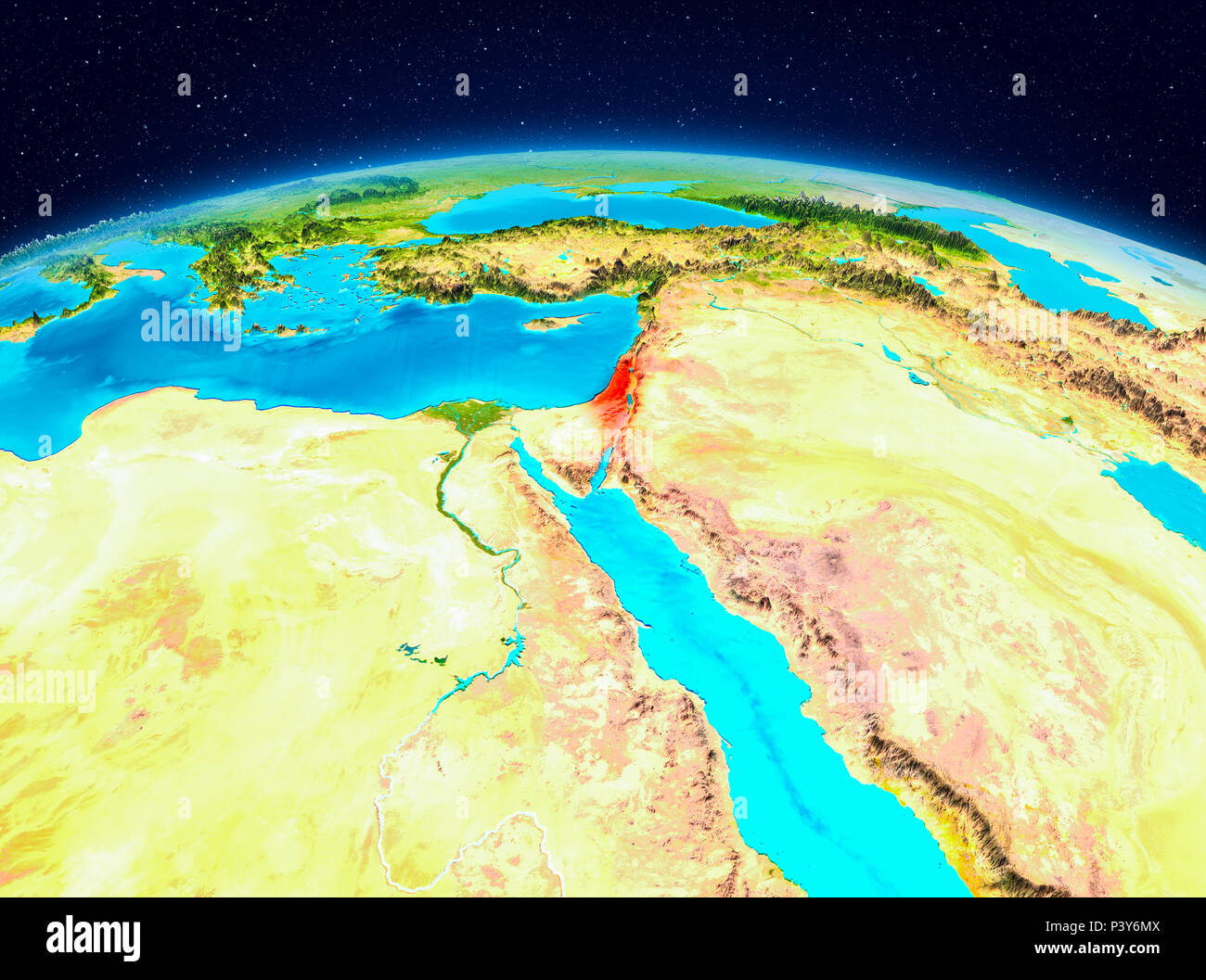 Satellite view israel hi-res stock photography and images - Alamy