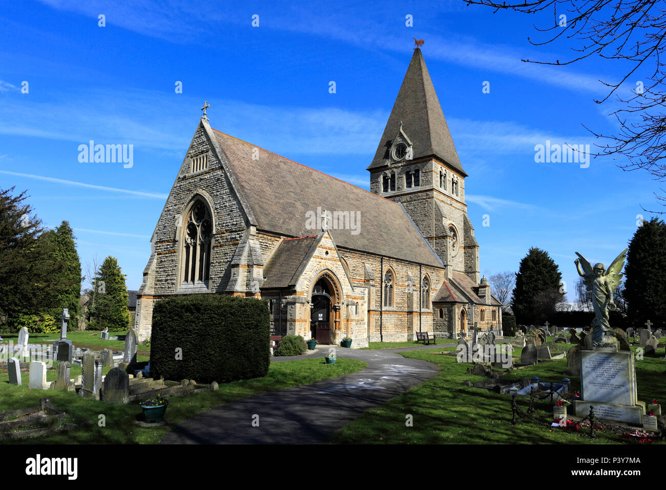 St Peters church, Wimblington village, Cambridgeshire, England, UK ...
