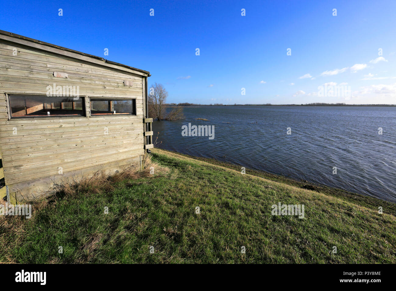 The RSPB Ouse Washes nature reserve, Welches Dam, Manea, Cambridgeshire ...