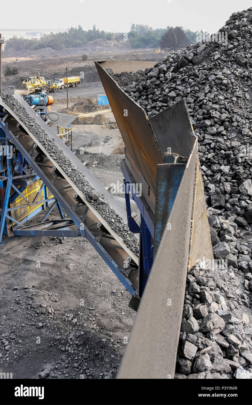 Industrial equipment used for washing and processing coal after it is ...