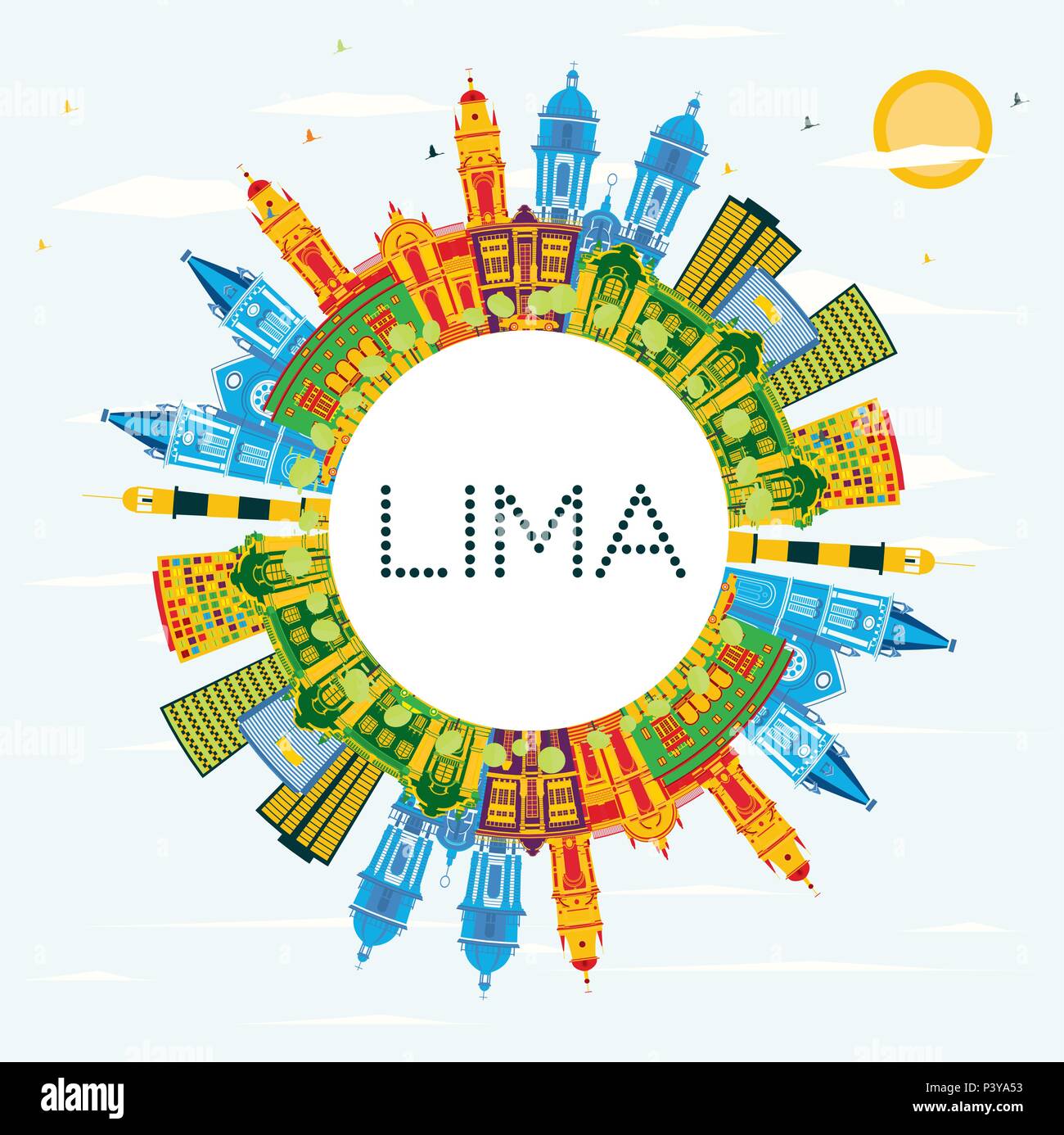 Lima City Peru Stock Vector Images - Alamy
