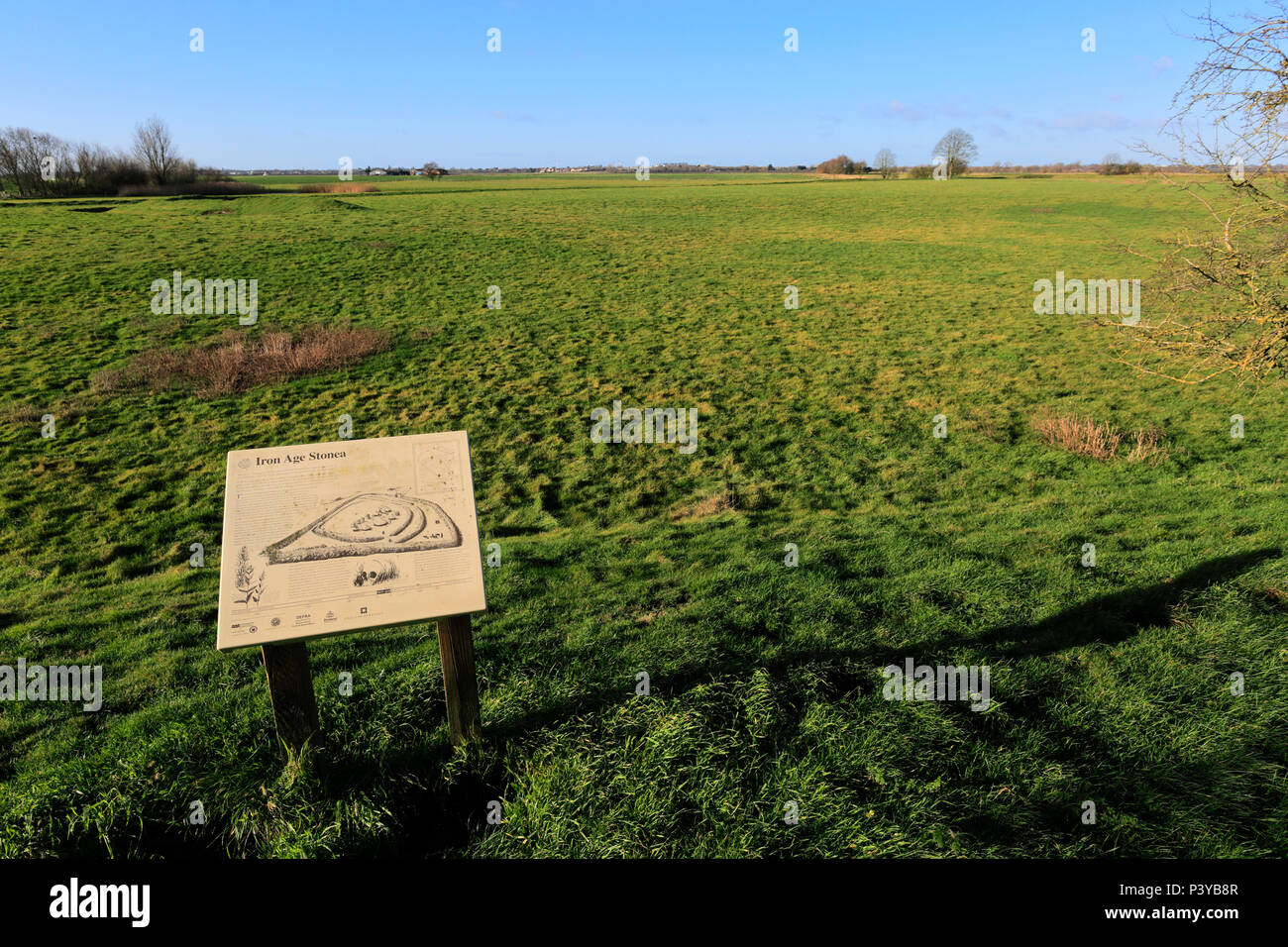 Stonea Camp, an Iron Age multivallate hill fort, Stonea near March town ...