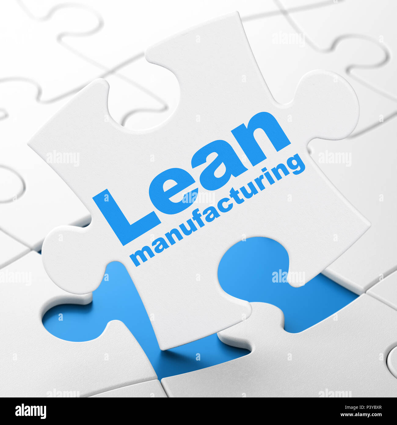 Industry concept: Lean Manufacturing on puzzle background Stock Photo ...