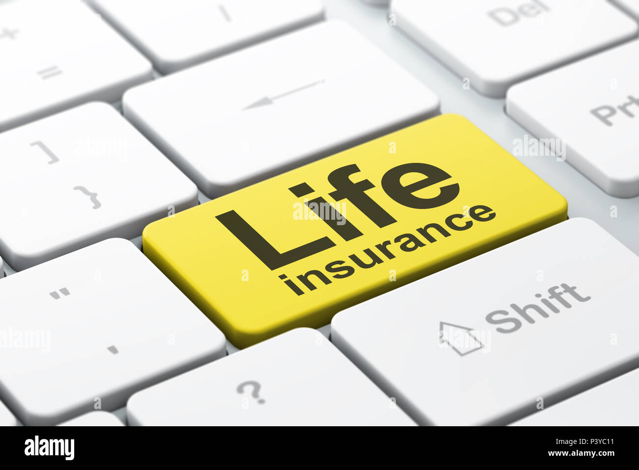 Insurance concept: Life Insurance on computer keyboard background Stock ...