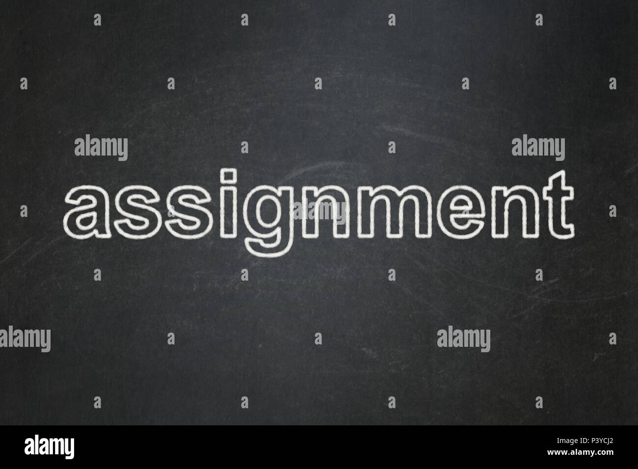 Law concept: Assignment on chalkboard background Stock Photo - Alamy