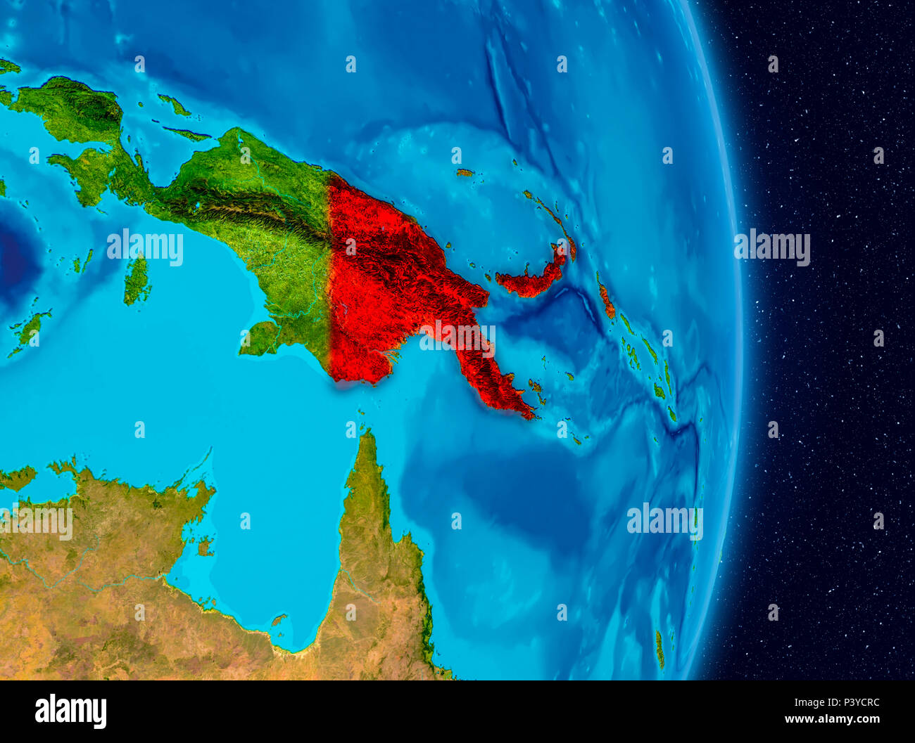 Papua new guinea satellite image hi-res stock photography and images ...