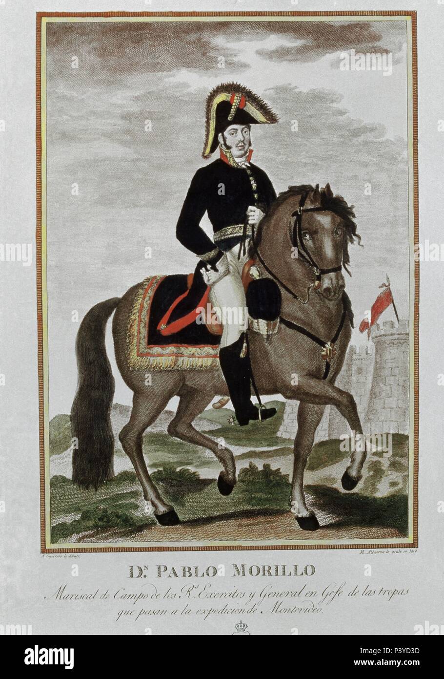 PABLO MORILLO (1775-1837) - MILITAR ESPAÑOL. Author: Antonio Guerrero (19th cent.). Location ...