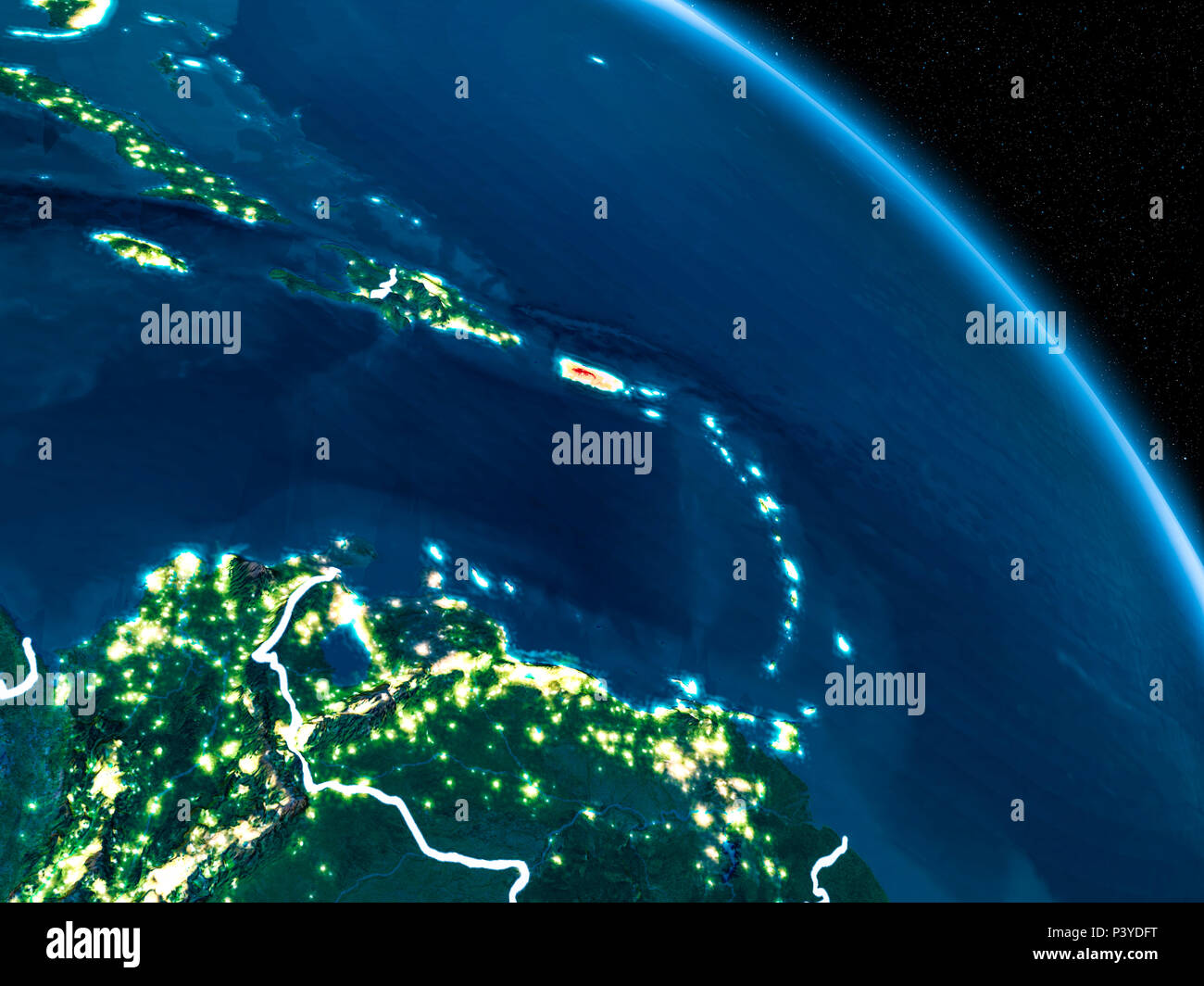 Satellite view puerto rico image hi-res stock photography and images ...
