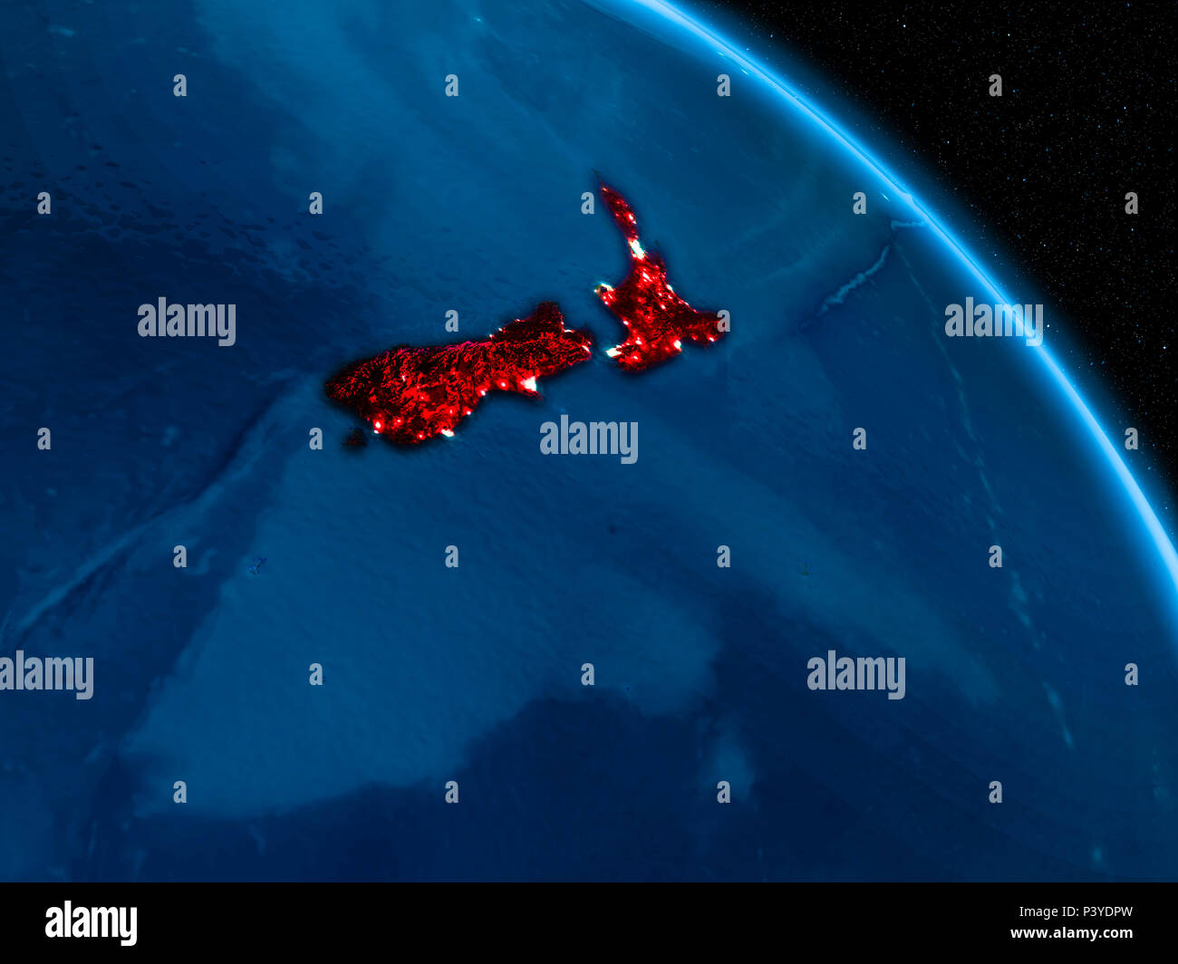Satellite view new zealand hi-res stock photography and images - Alamy