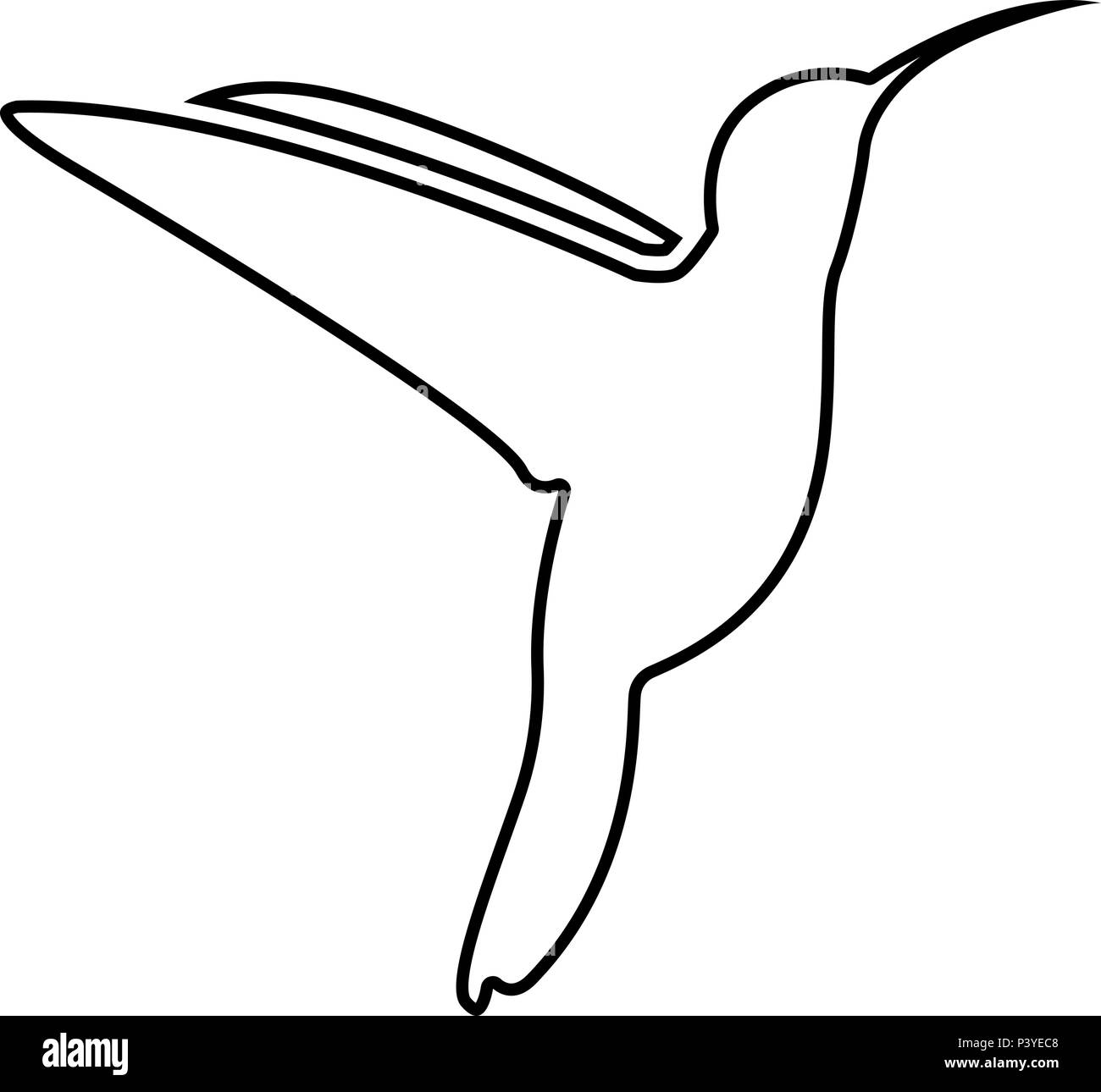 Hummingbird icon black color vector I flat style simple image Stock ...