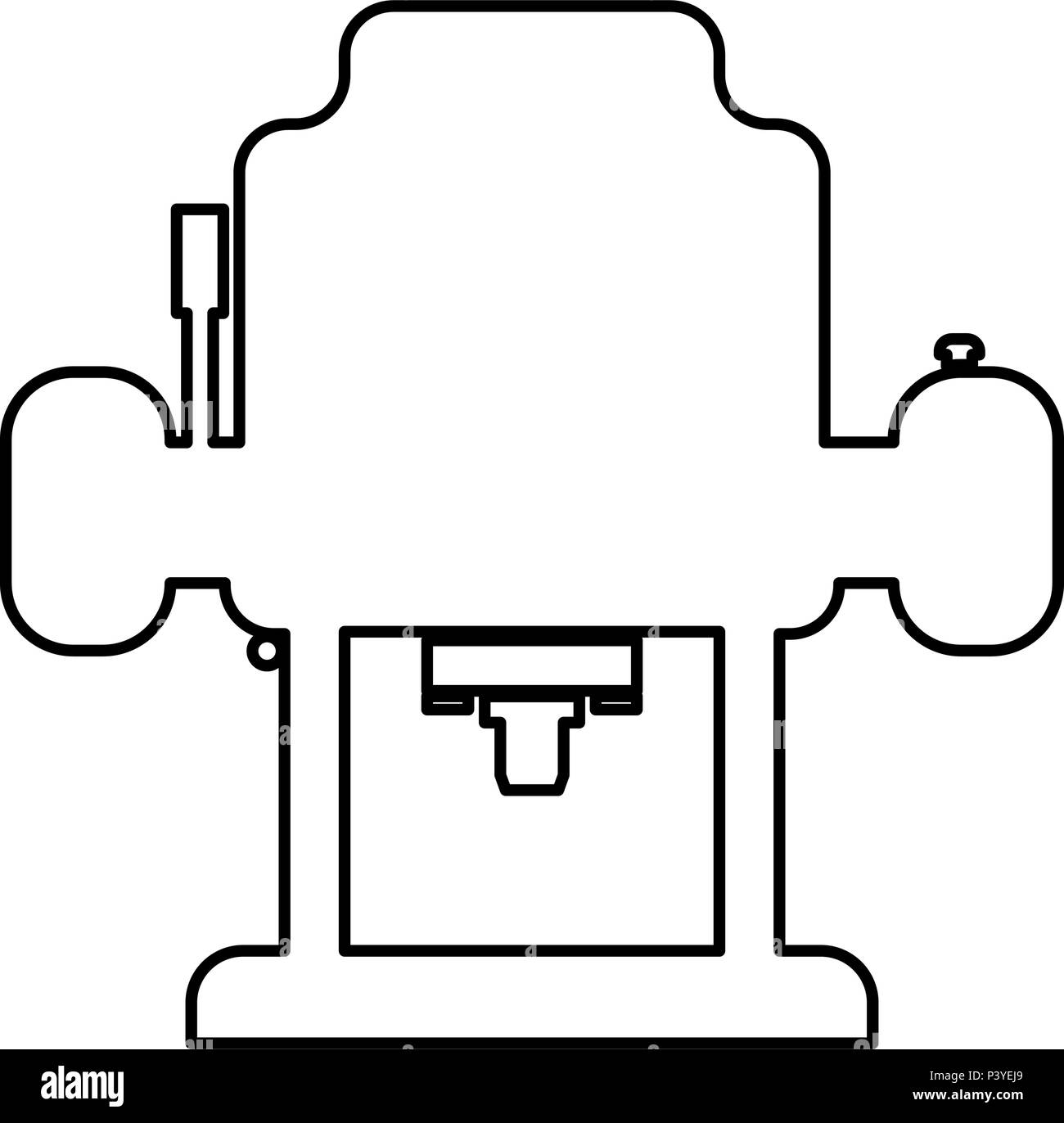 Milling cutter icon black color vector I flat style simple image Stock ...