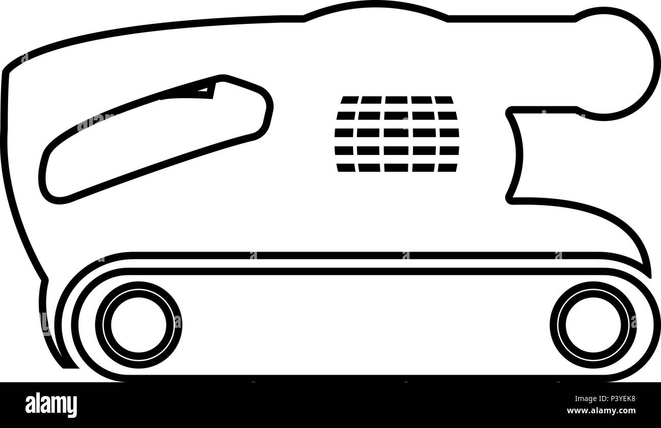 Belt sanding machine for grain finishing held polishing power tool icon ...