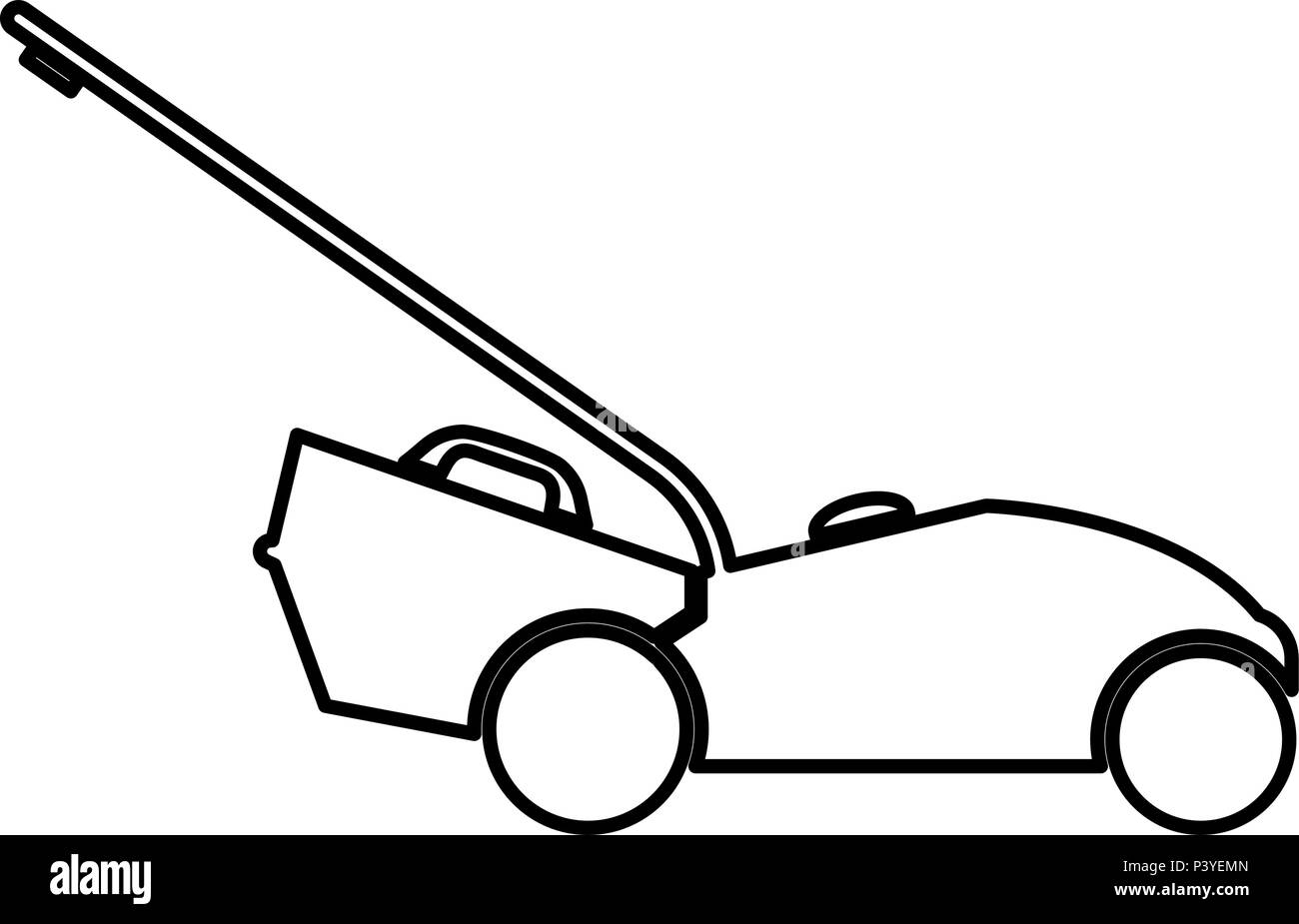 Lawn mower icon black color vector I flat style simple image Stock ...