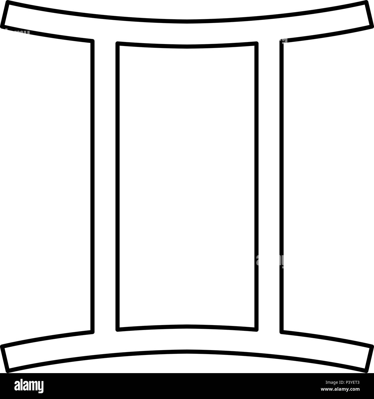 Twin symbol icon black color vector I flat style simple image Stock ...