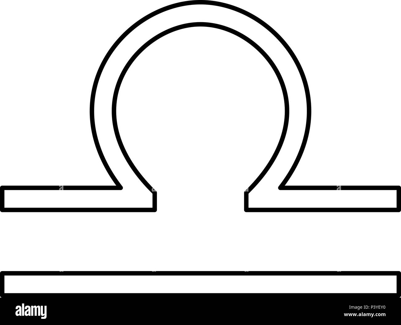 Libra symbol zodiac icon black color vector I flat style simple image ...