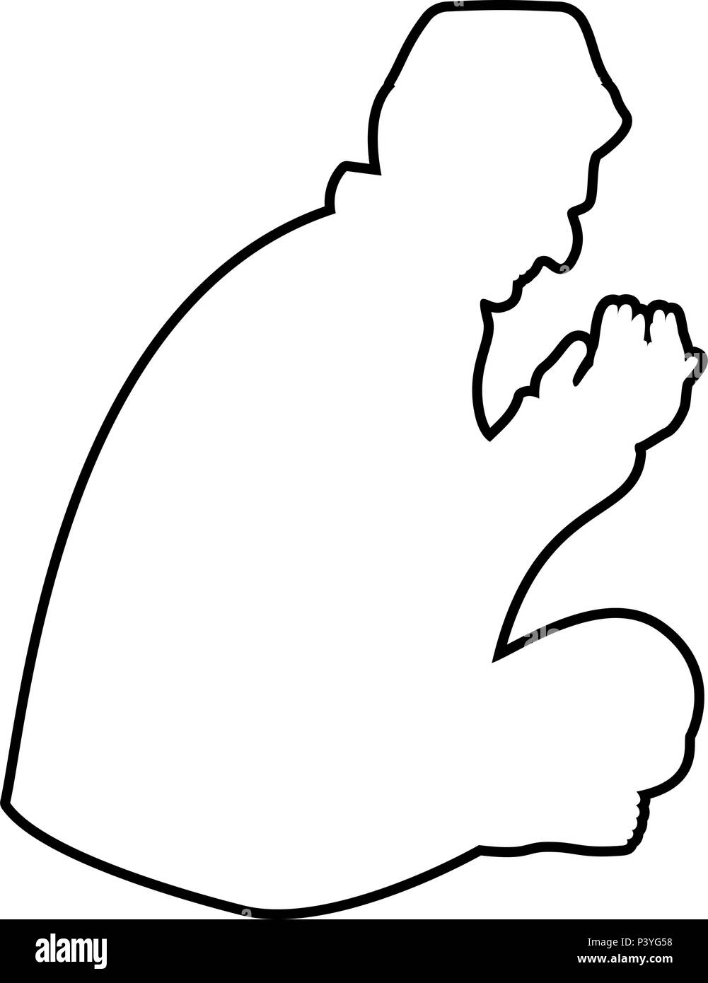 Muslim Praying Clipart Black And White Tree