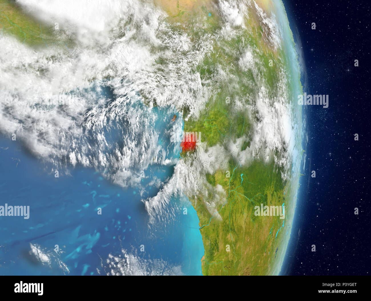 Satellite view equatorial guinea country hi-res stock photography and ...