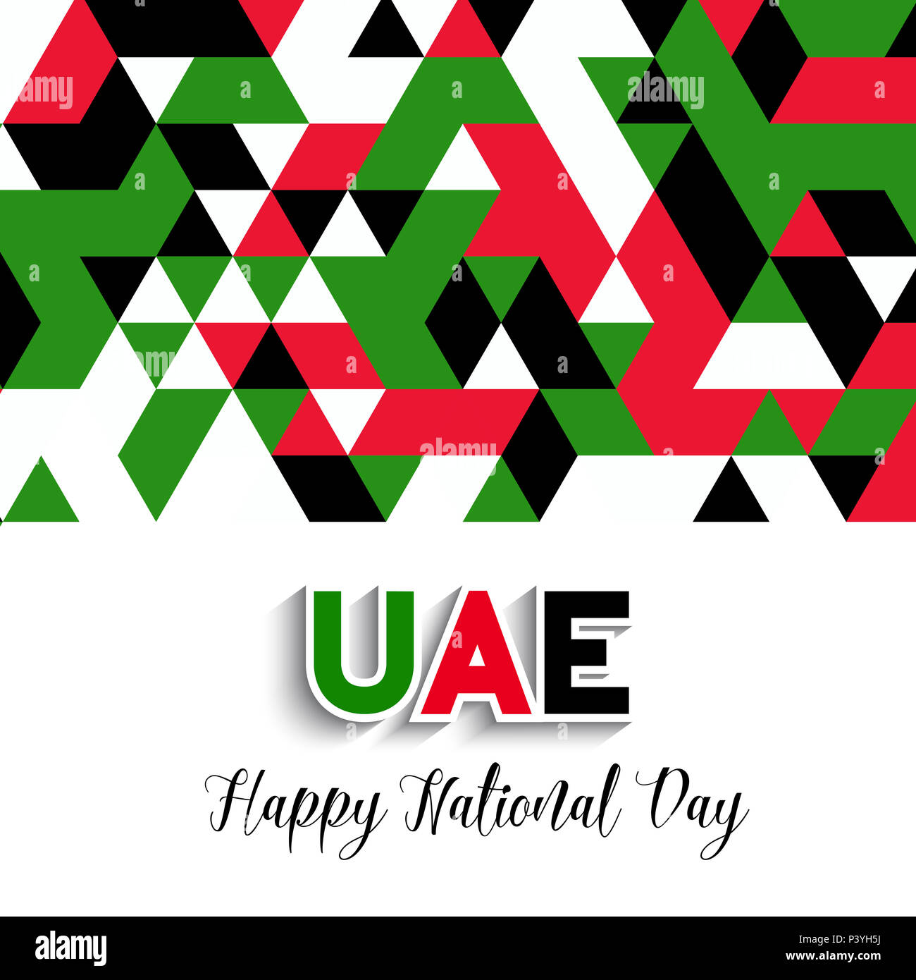 Decorative geometric style background for UAE National Day celebration ...