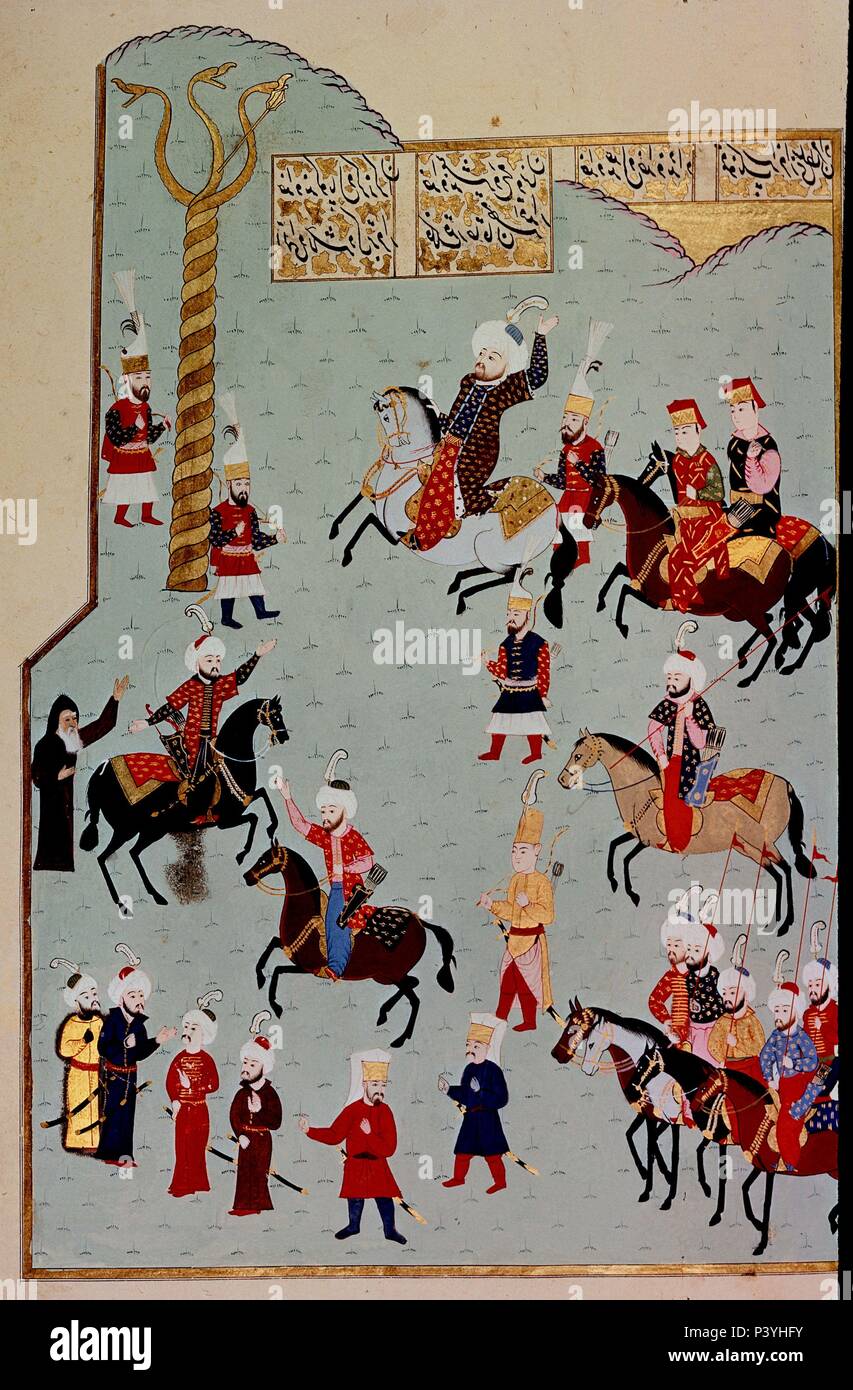 MAOMETTO II ANTE LA COLUMNA DE SERPIENTES 1453. Location: PALACIO ...