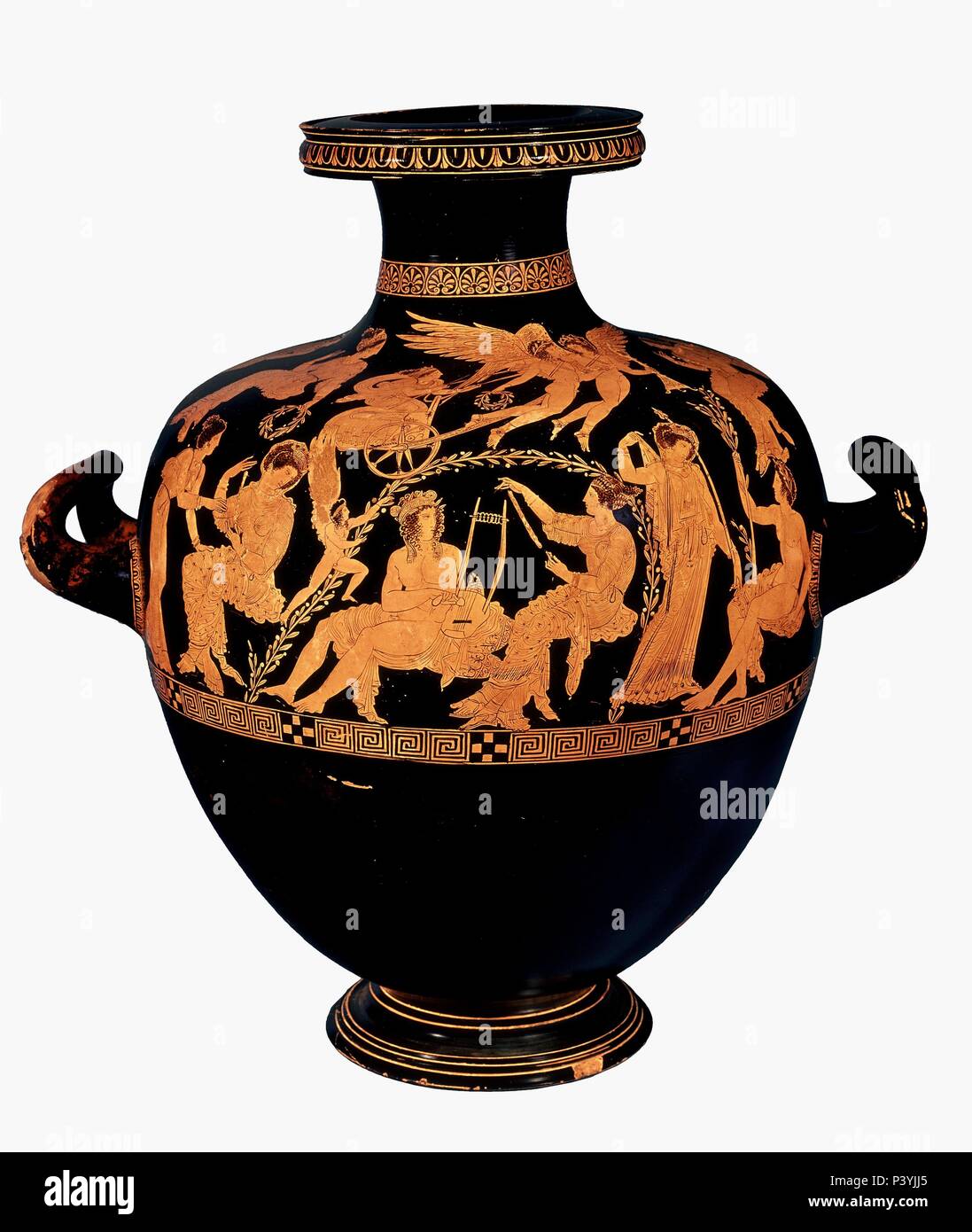 HIDRIA CON FIGURAS ROJAS QUE REFLEJA UNA CLASE DE MUSICA. Author ...