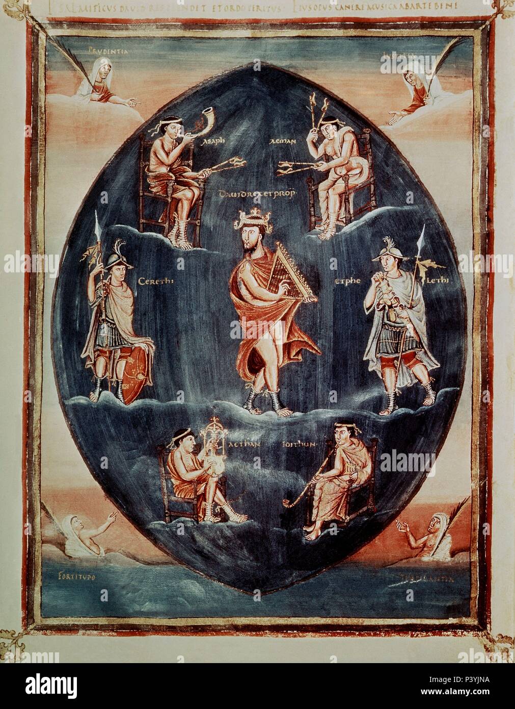 EL REY DAVID Y SUS MUSICOS- BIBLIA COPIADA E ILUMINADA PAR CARLOS EL ...