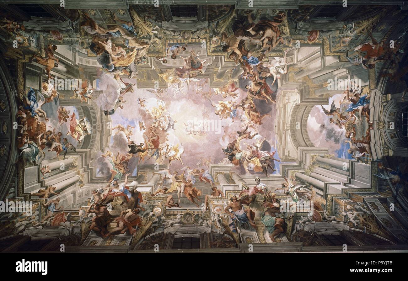 LA APOTEOSIS DE SAN IGNACIO O SAN IGNACIO EN LA GLORIA , 1691-1694 ...