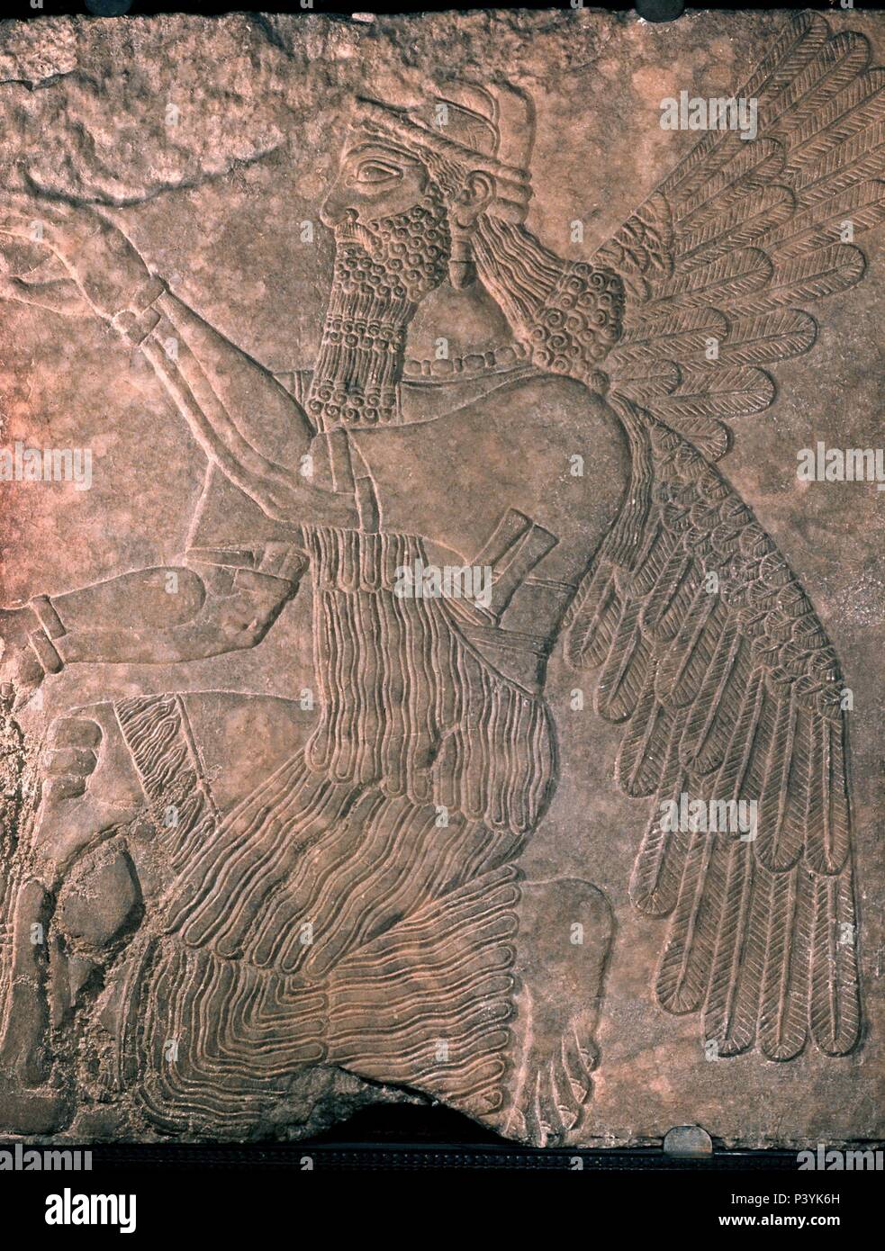 RELIEVE ASIRIO CON GENIO ALADO. Location: BRITISH MUSEUM, LONDON ...