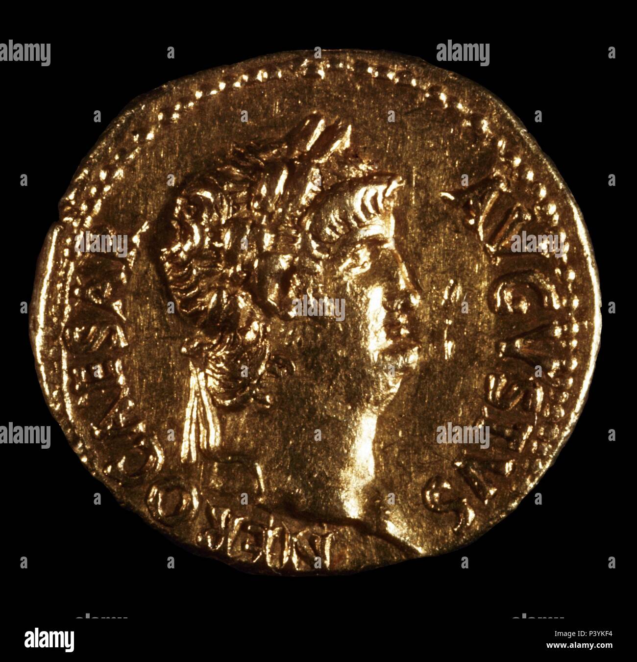 MONEDA DE ORO CON EL ROSTRO DE NERON ACUÑADA EN EL SIGLO I (NERO ... MONEDA DE ORO CON EL ROSTRO DE NERON ACUÑADA EN EL SIGLO I (NERO ...
